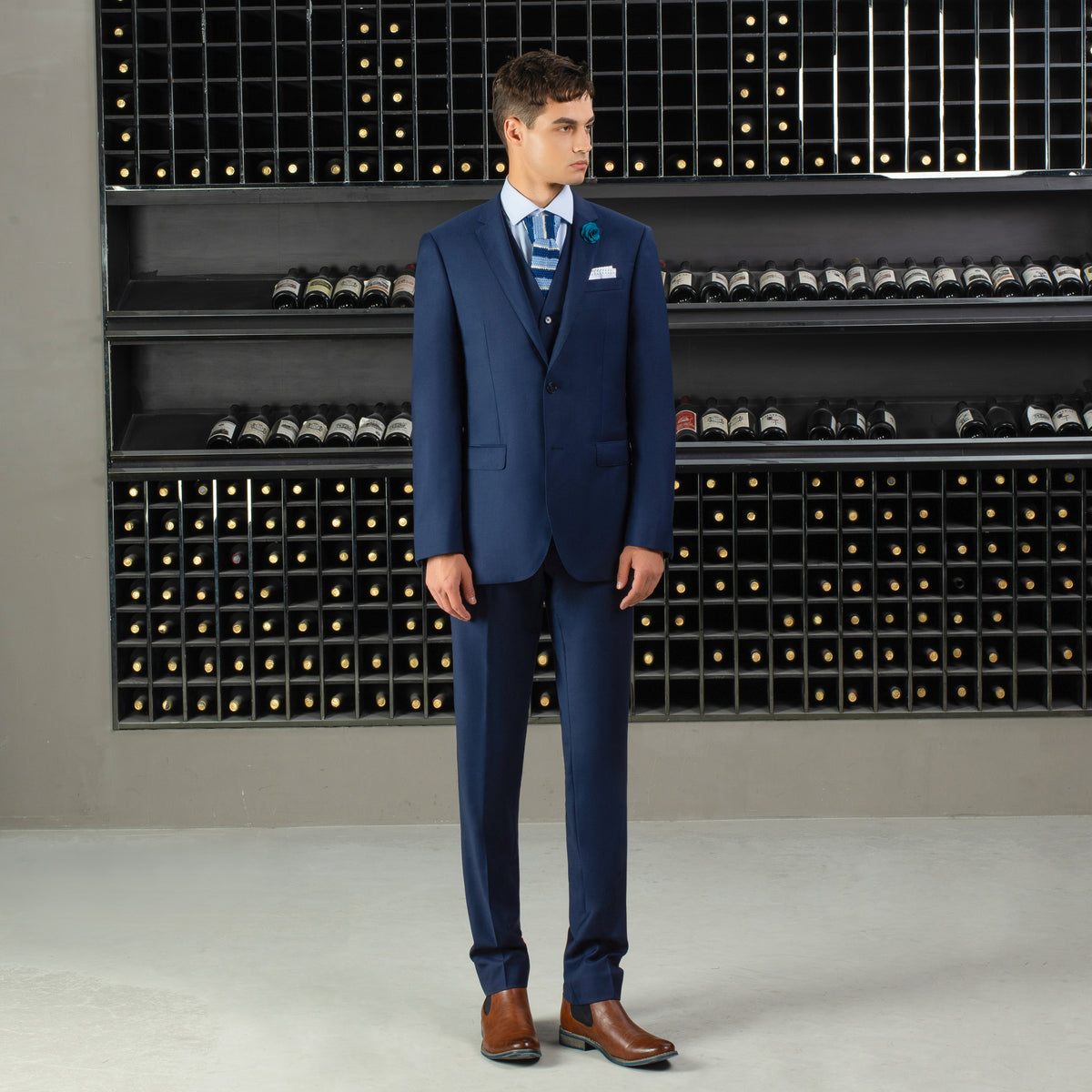 SAVILE ROW D3 SHARKSKIN BLUE SUIT – Tony Barlow Hire